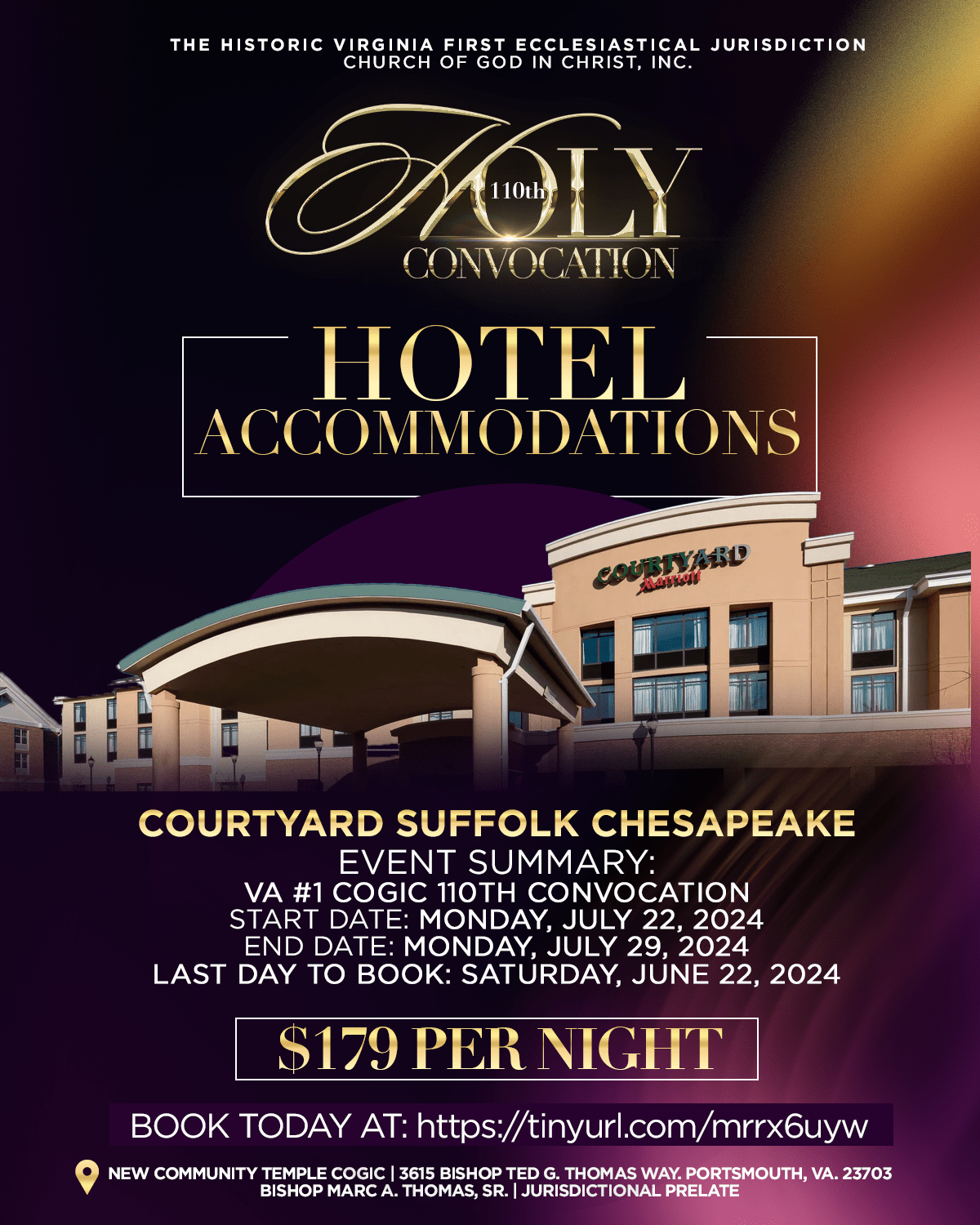 110th Holy Convocation – Historic First Jurisdiction of Virginia