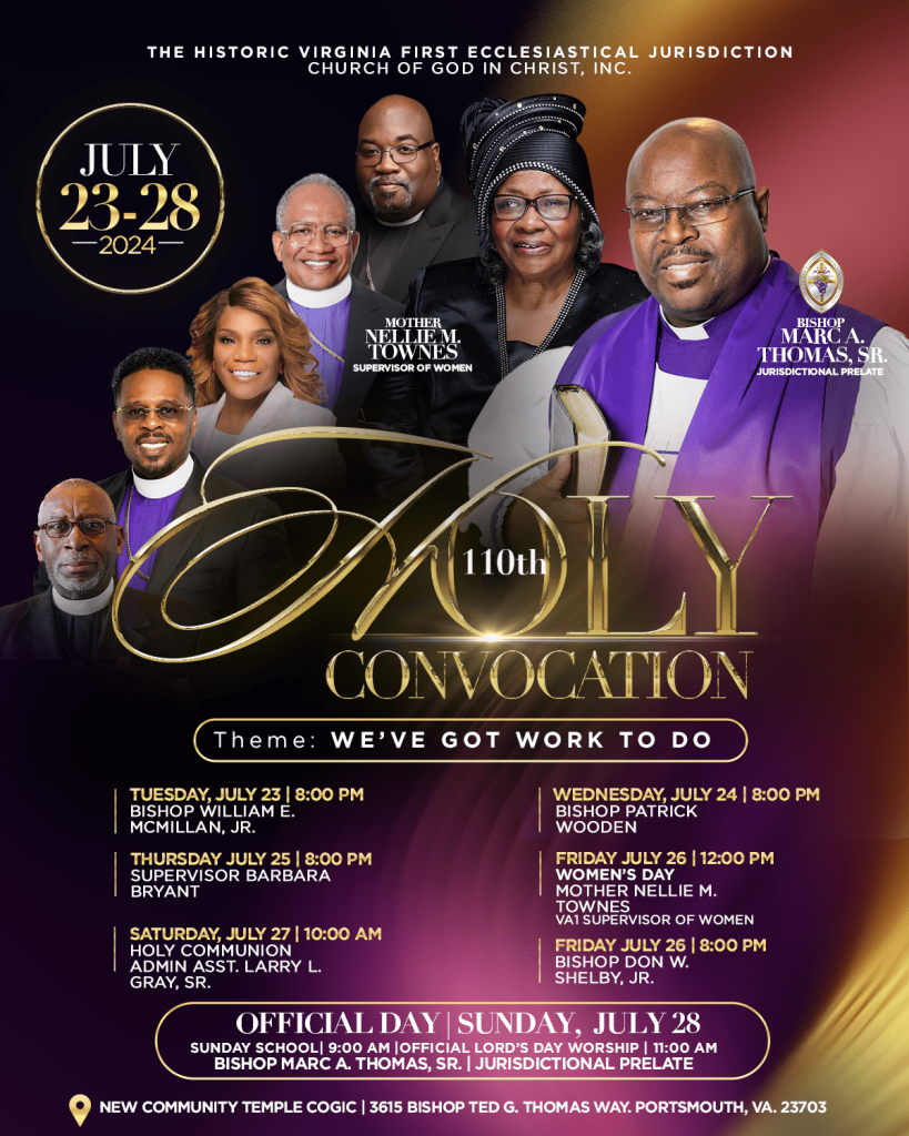 110th Holy Convocation – Historic First Jurisdiction of Virginia