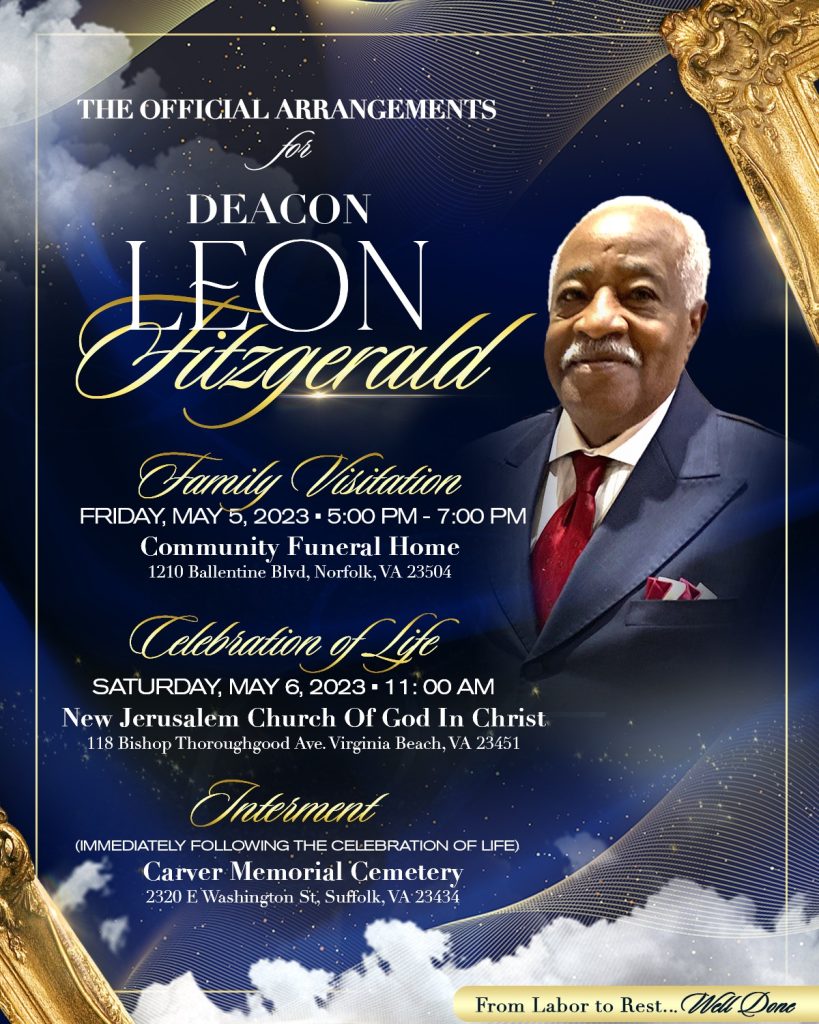 Announcement of the Passing of Deacon Leon Fitzgerald – Historic First ...