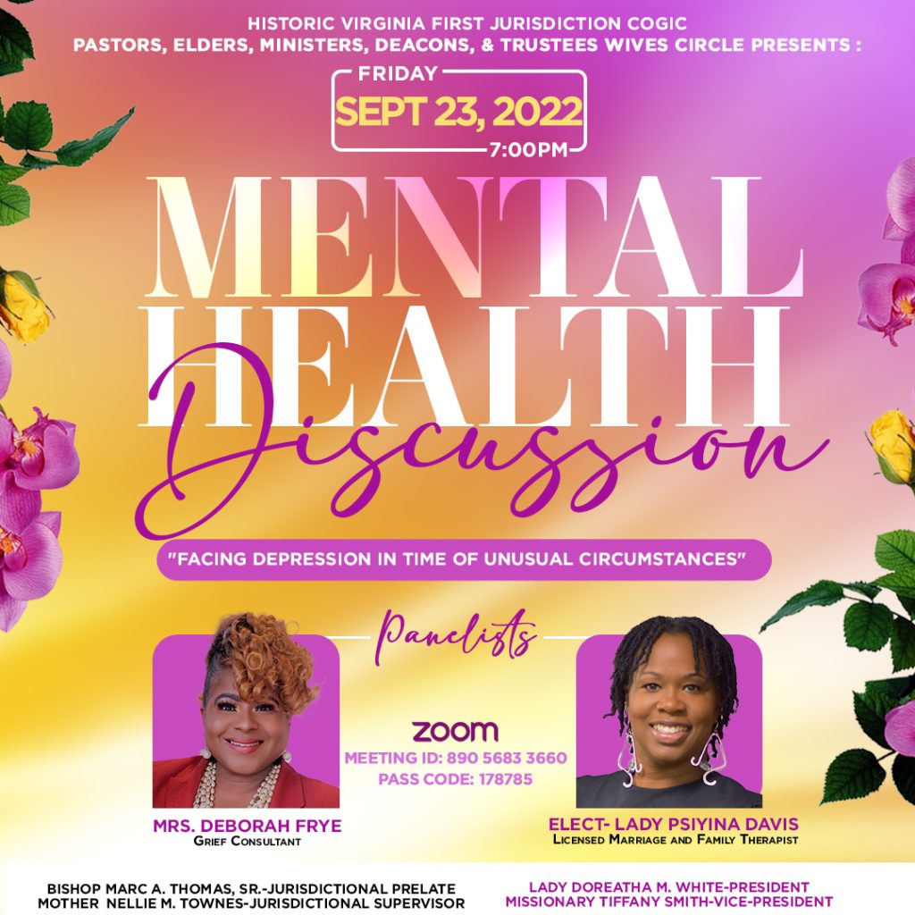 Mental Health Panel Discussion – Historic First Jurisdiction of Virginia