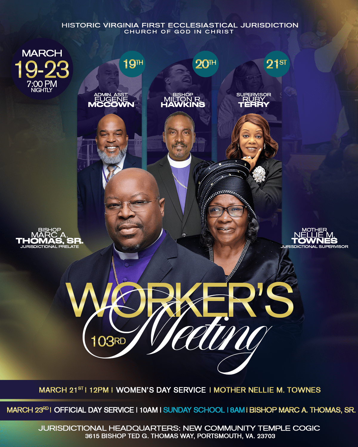 103rd Worker’s Meeting – Historic First Jurisdiction of Virginia