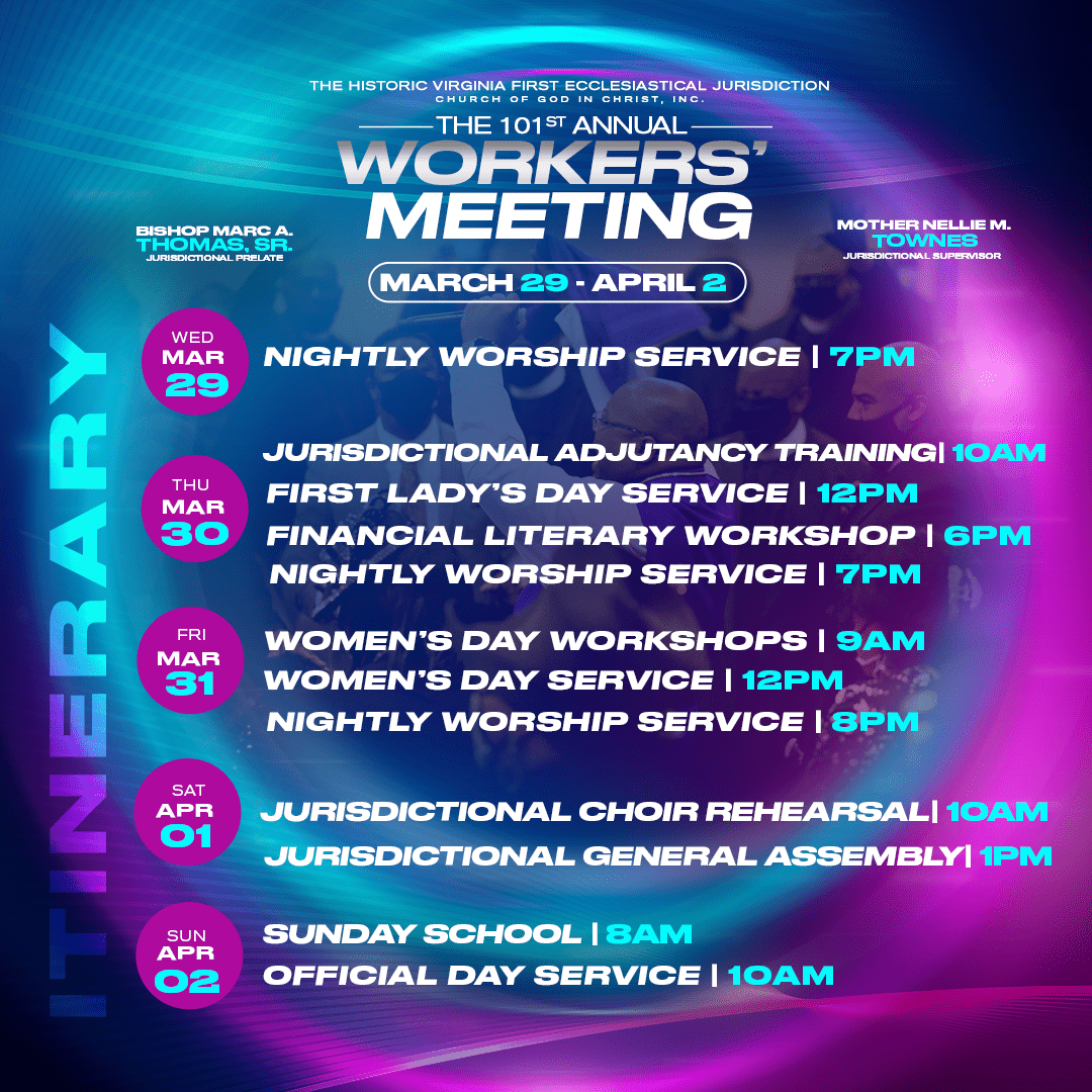 101st Ministers and Workers Conference – Historic First Jurisdiction of ...